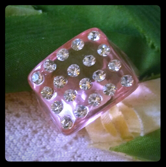 Jewelry | Vintage Transparent Pink Lucite Ring | Poshmark
